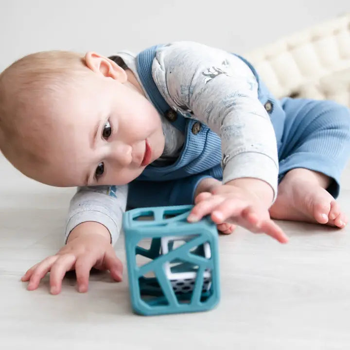 Malarkey Kids - Silicone Chew Cube - Turquoise – Colorado Baby